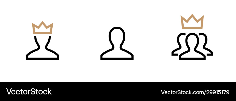 Vip customer user icon person profile Royalty Free Vector