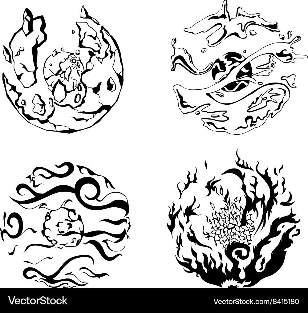 Four element Royalty Free Vector Image - VectorStock