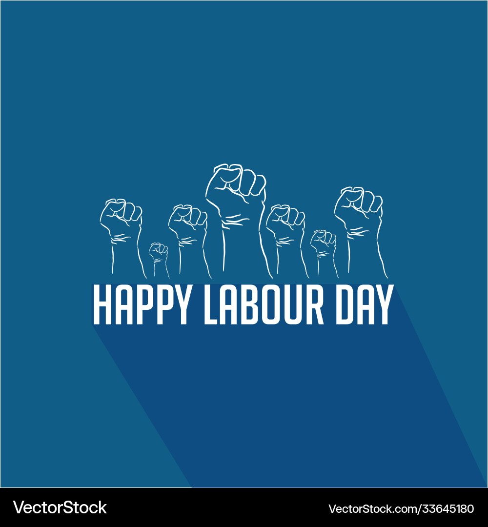 Happy labour day template design Royalty Free Vector Image