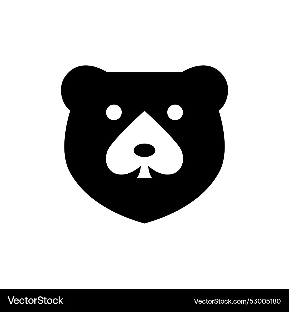 Head bear logo design Royalty Free Vector Image