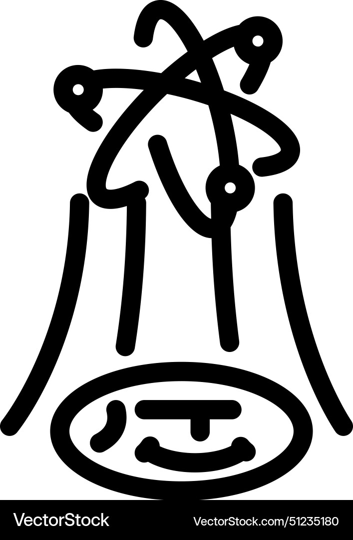 Holography quantum technology line icon Royalty Free Vector