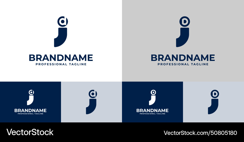 Letters jd or dj monogram logo suitable Royalty Free Vector