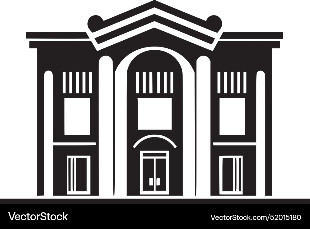 School - minimalist and flat logo Royalty Free Vector Image