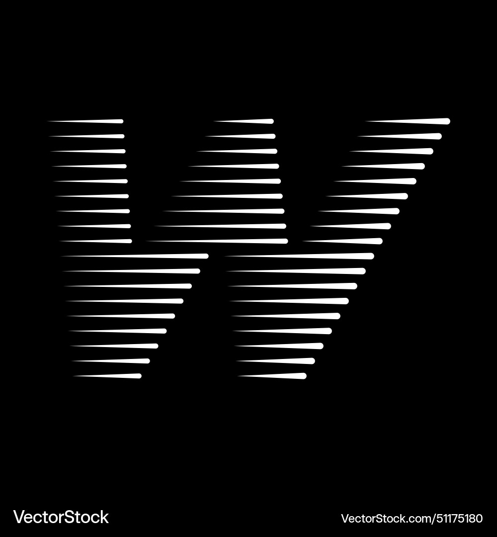 W letter lines logo icon Royalty Free Vector Image