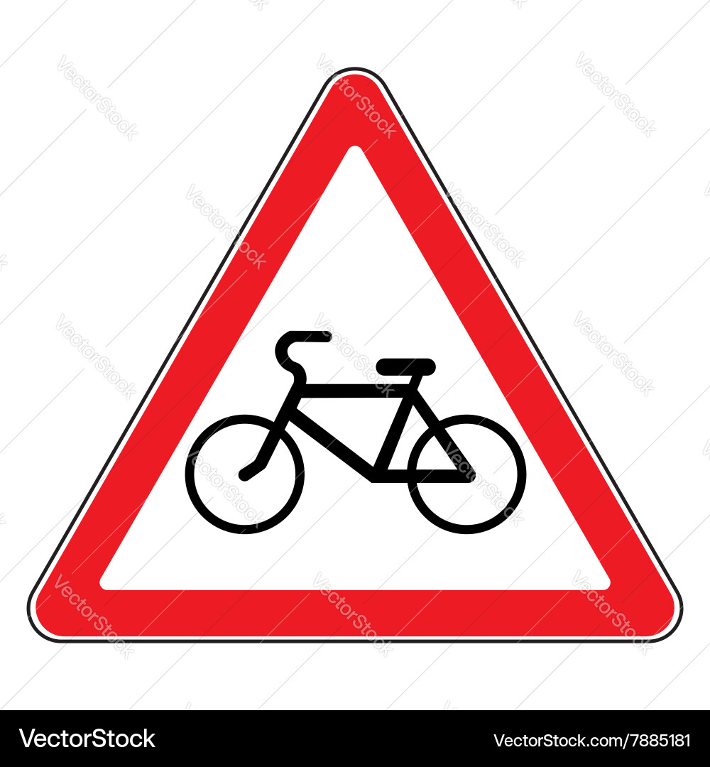Bicycle sign in white background Royalty Free Vector Image