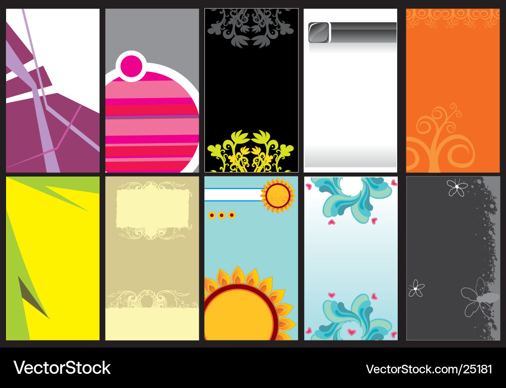 Collection business cards templates Royalty Free Vector