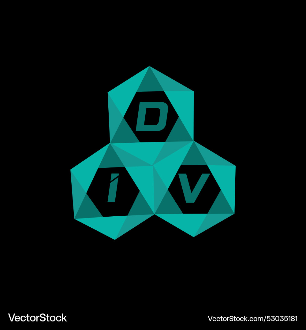 Dvi creative minimalist letter logo unique Vector Image