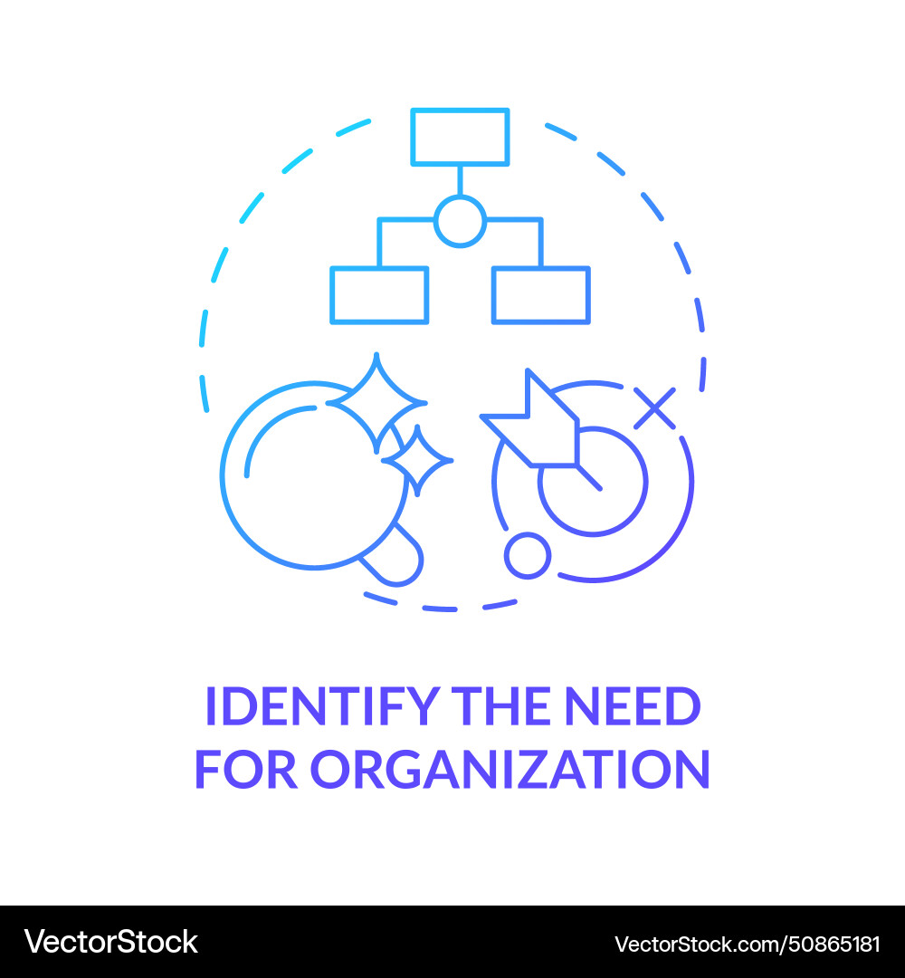 Identify need for ngo blue gradient concept icon Vector Image Identify need for ngo blue gradient concept icon Vector Image