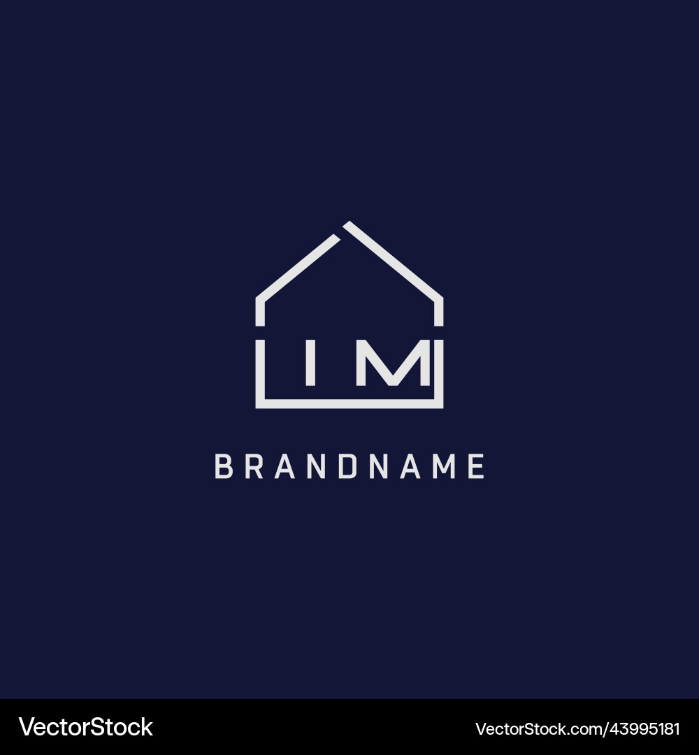 IM Initial Real Estate Logo Royalty Free Vector Image