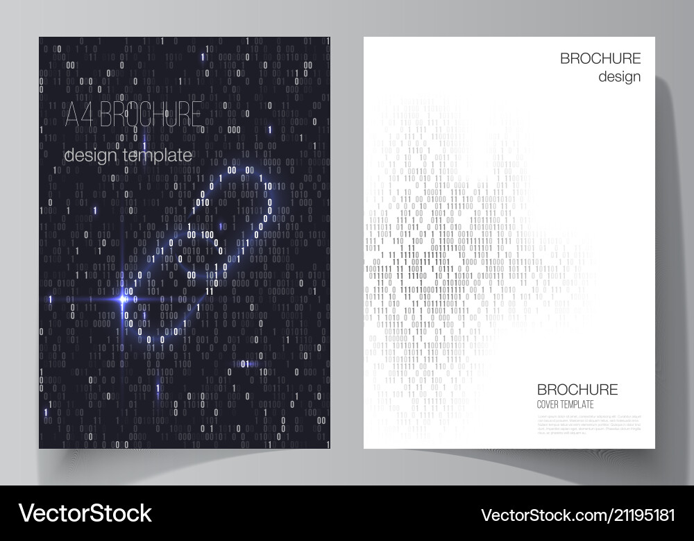 Layout of a4 format cover mockups design Vector Image
