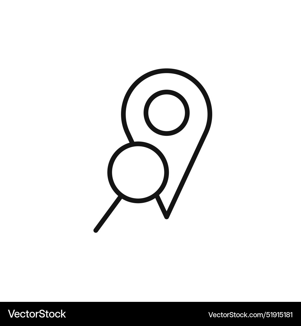 Location search icon set collection for web Vector Image