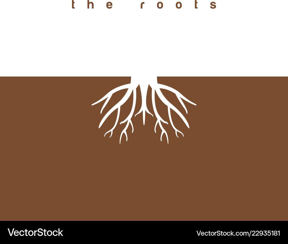 Roots graphic design template Royalty Free Vector Image