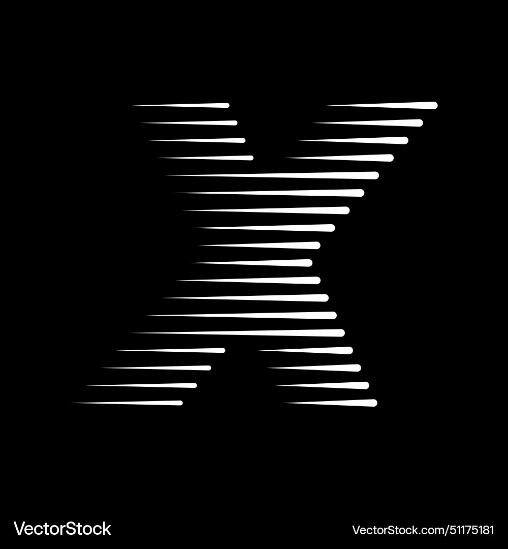 X letter lines logo icon Royalty Free Vector Image