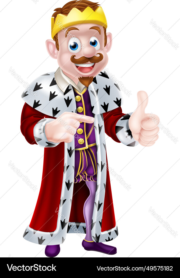 Cartoon king Royalty Free Vector Image - VectorStock