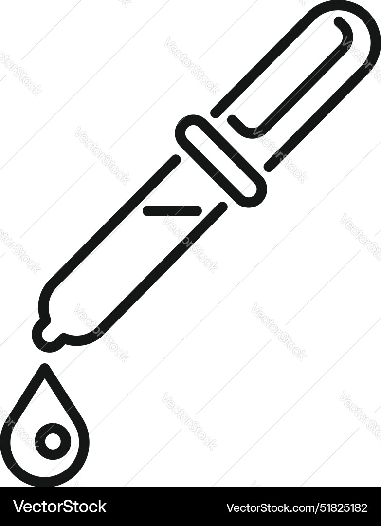 Chemical pipette dropping liquid icon Royalty Free Vector