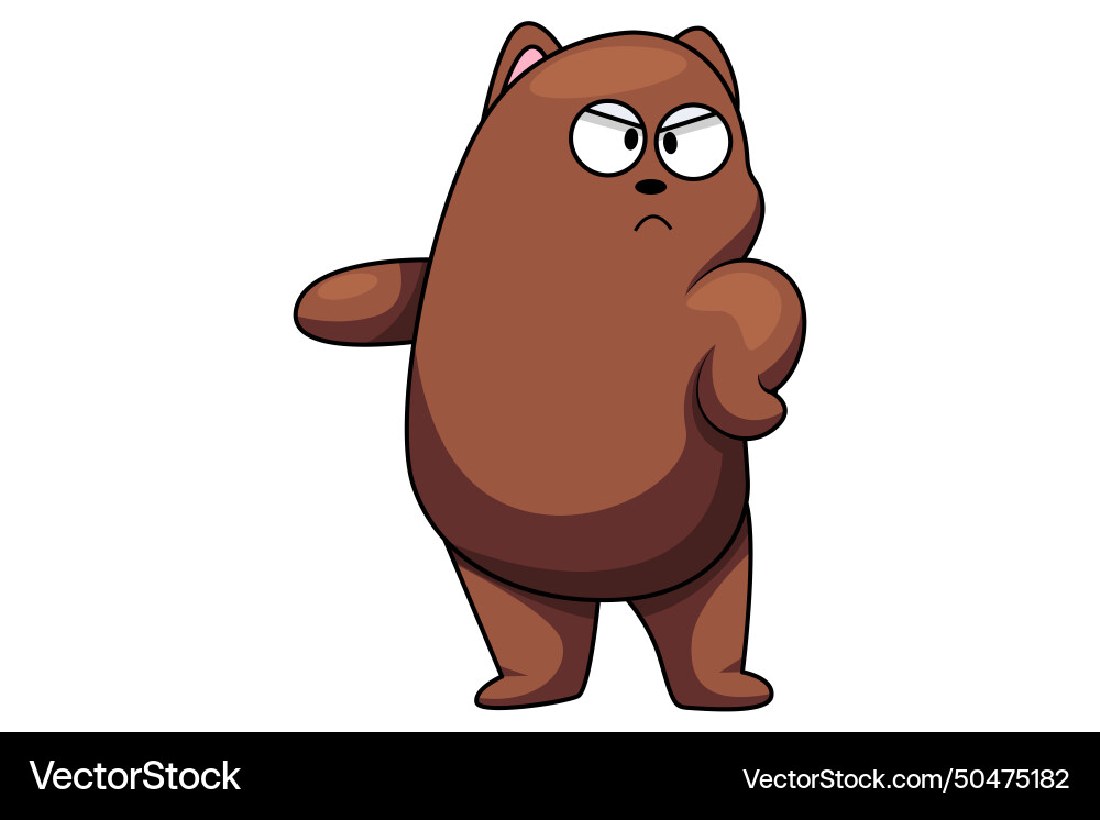 Cute bear character design Royalty Free Vector Image
