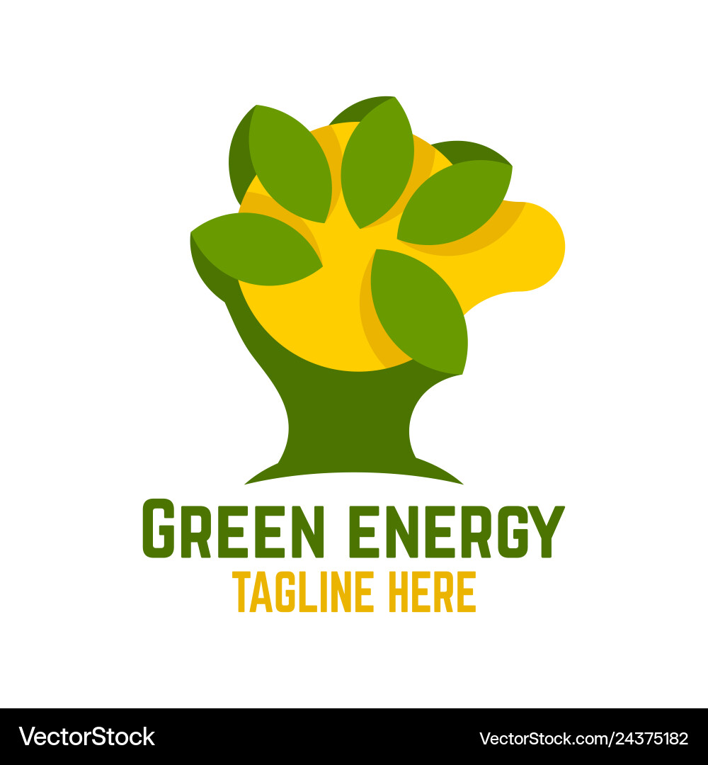 Green energy logo Royalty Free Vector Image - VectorStock