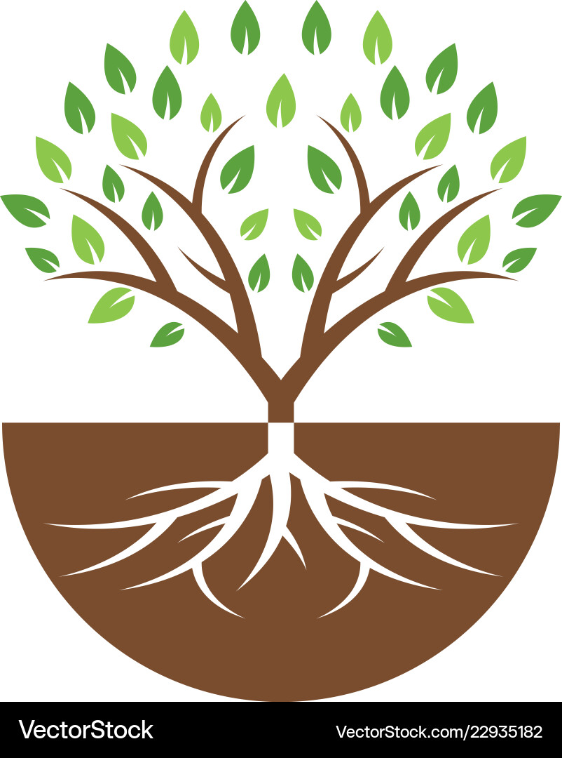 Tree graphic design template isolated Royalty Free Vector