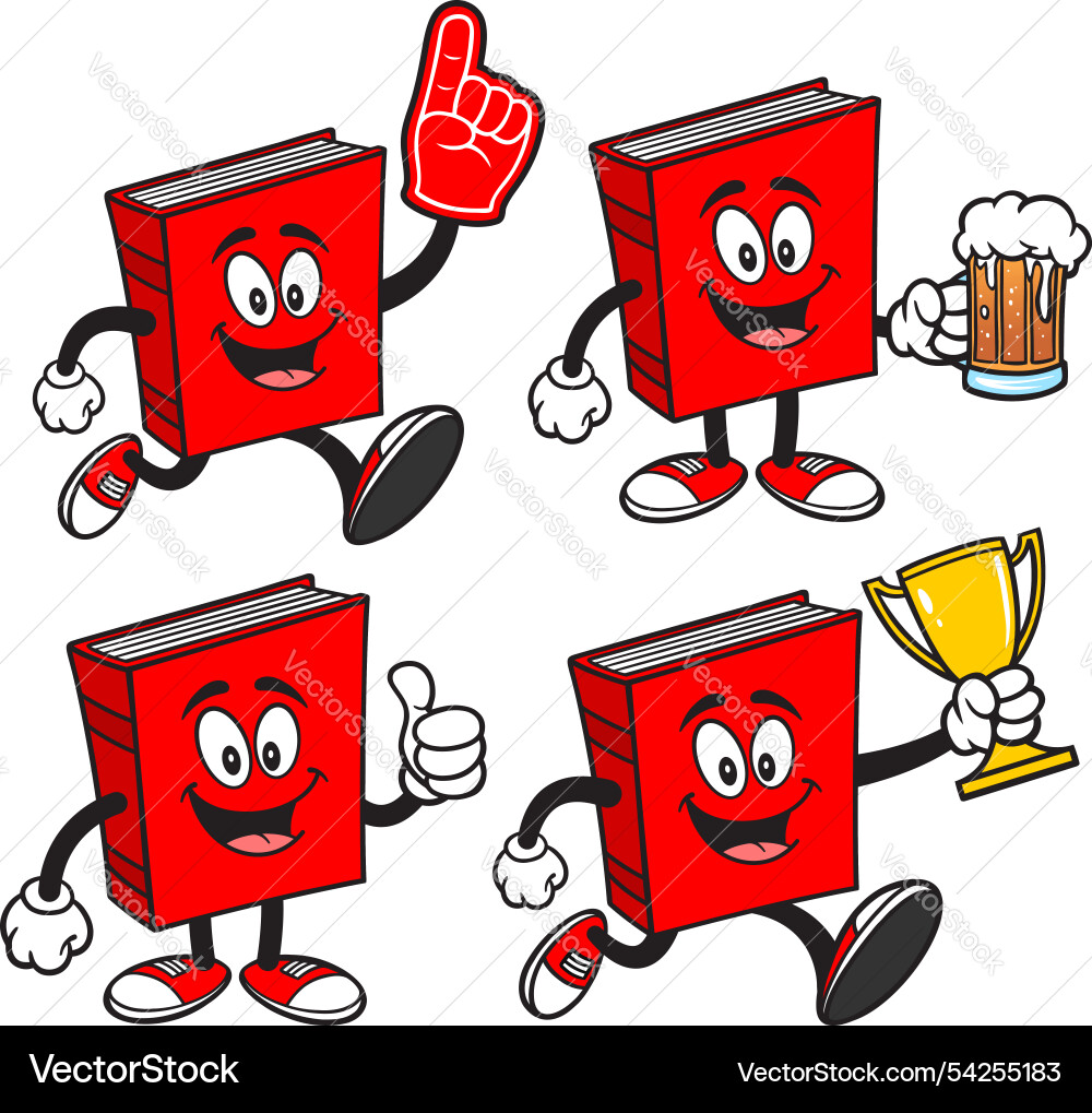 Book character set 01 Royalty Free Vector Image