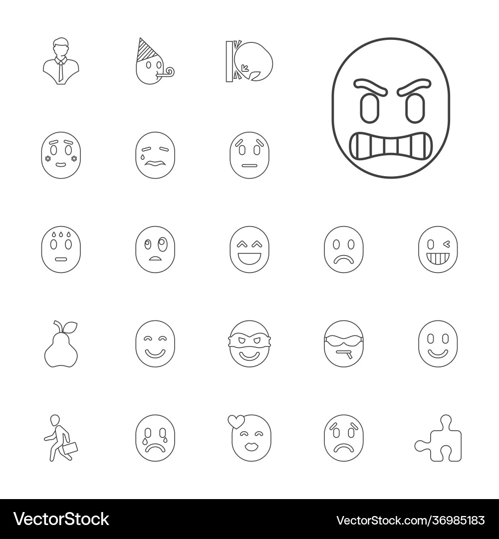 Character icons Royalty Free Vector Image - VectorStock