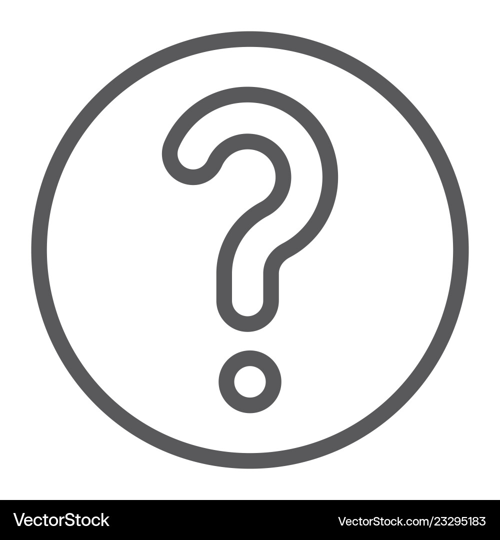 Faq line icon question and help ask sign Vector Image