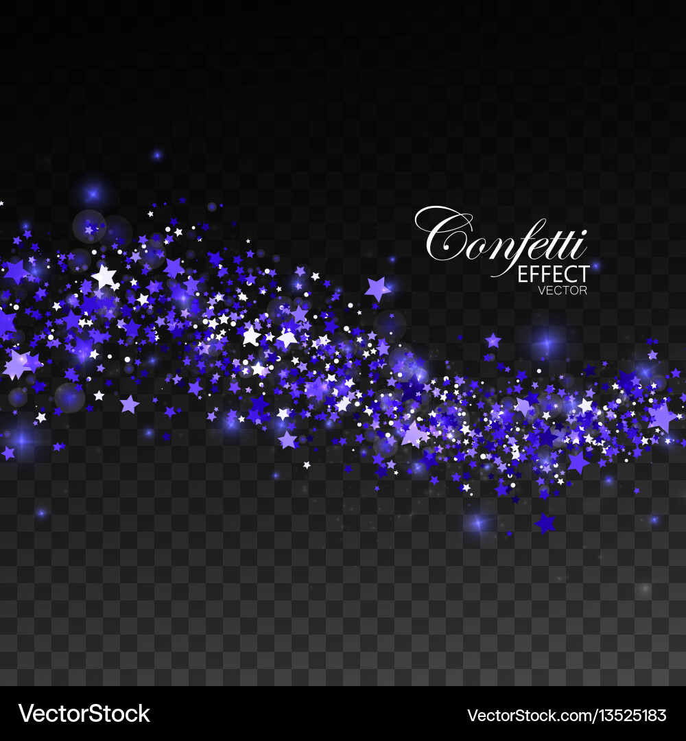Glittering blue stream of sparkles Royalty Free Vector Image