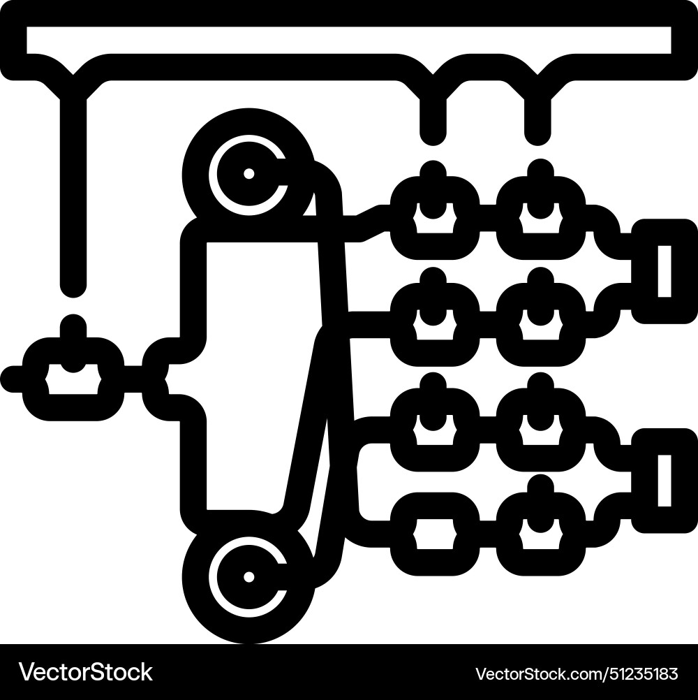 Photonics quantum technology line icon Royalty Free Vector