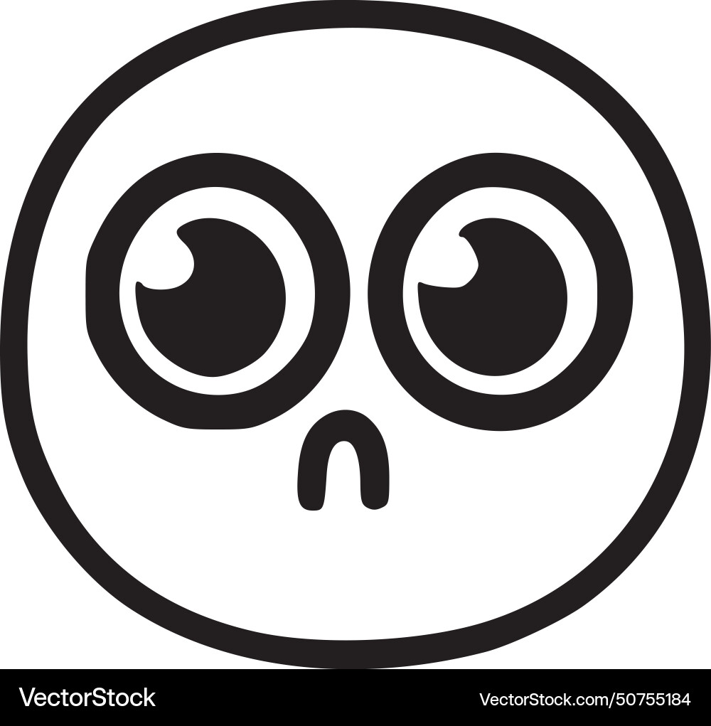 Emoji - black and white isolated icon Royalty Free Vector