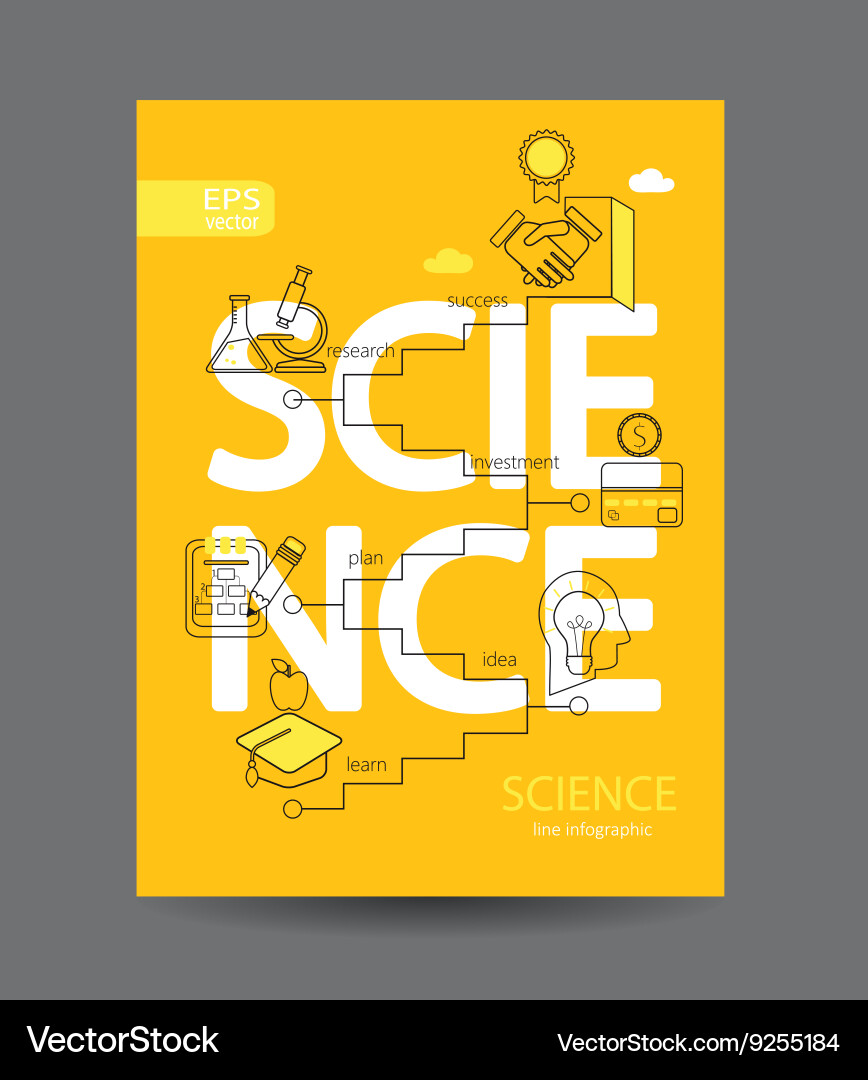 Infographic of science concept Royalty Free Vector Image