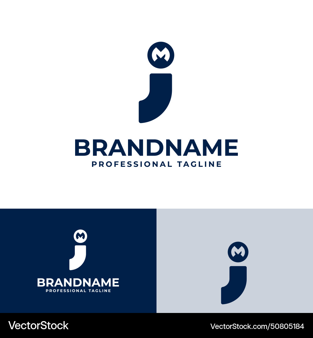 Letters jm or mj monogram logo suitable Royalty Free Vector