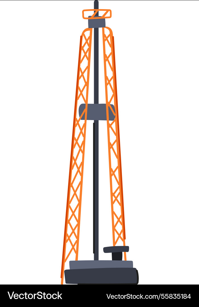Petroleum oil rig cartoon Royalty Free Vector Image