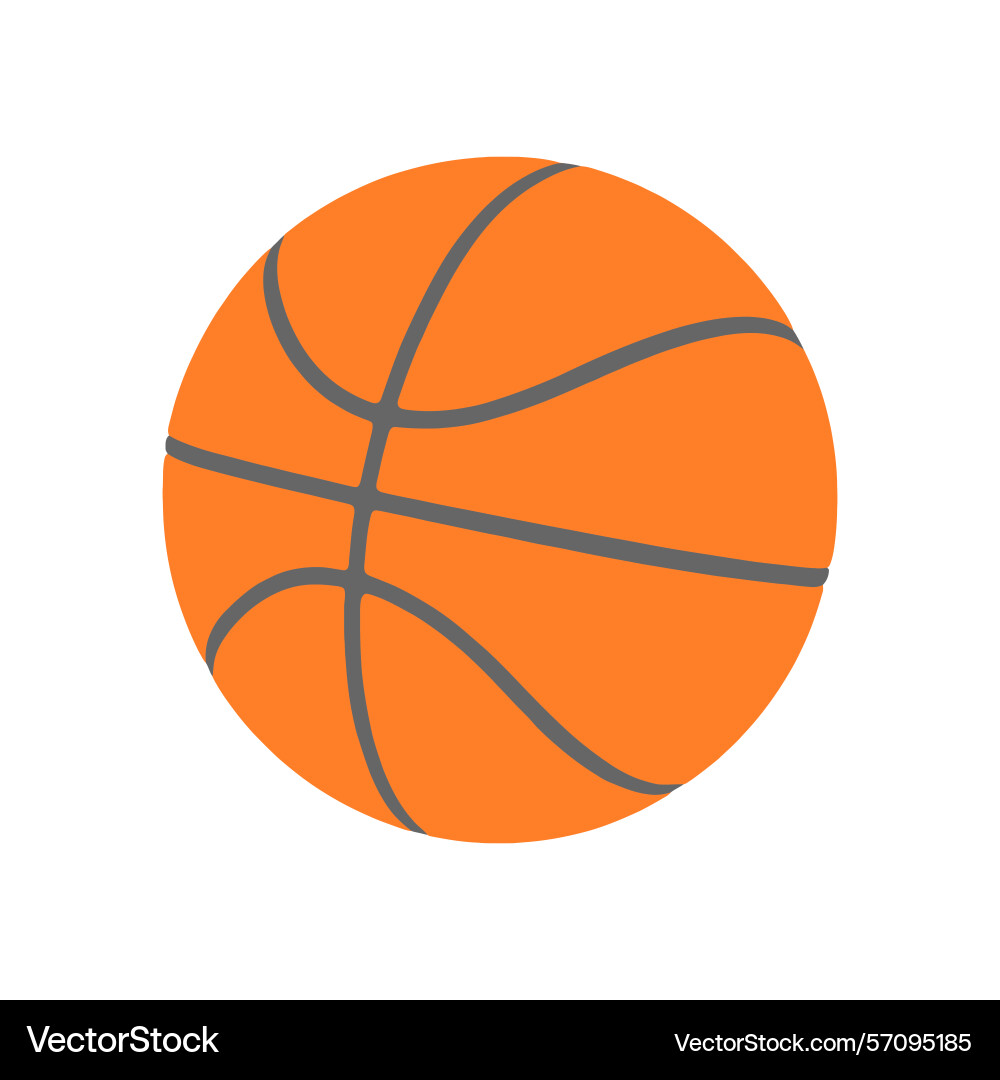 Basketball icon flat sports Royalty Free Vector Image