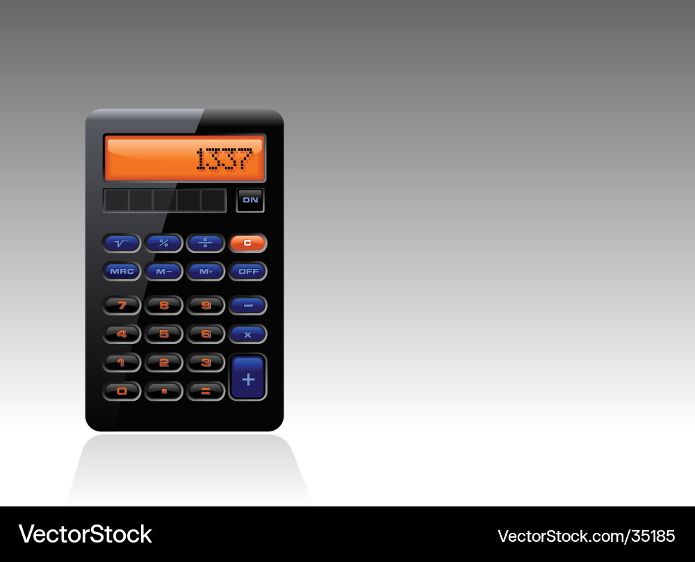 Black calculator Royalty Free Vector Image - VectorStock