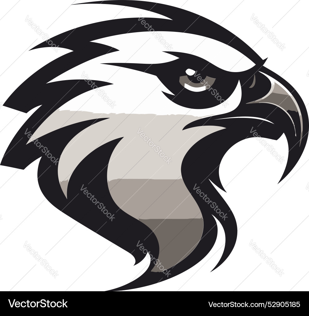 Black predator hawk logo design predator hawk logo