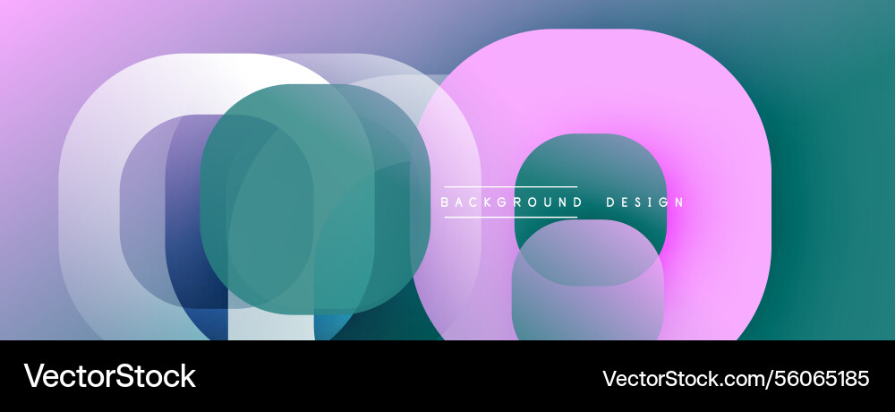 Circular abstract design with overlapping Vector Image