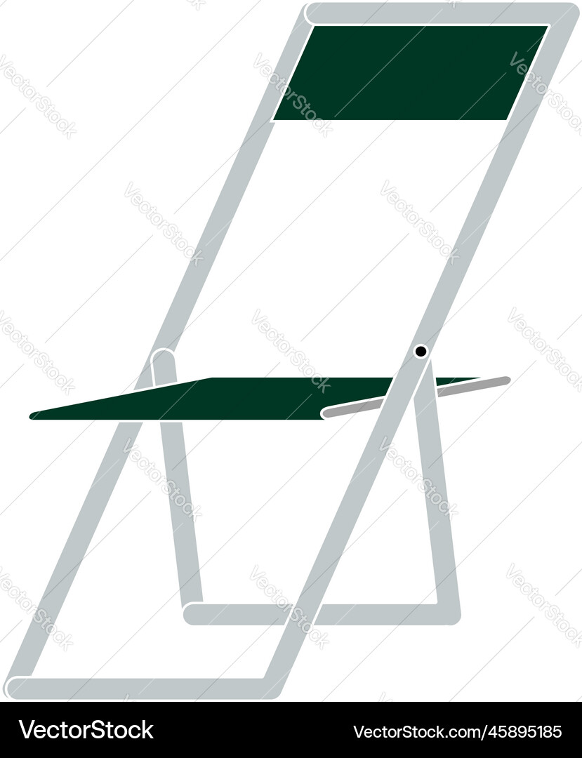 Folding chair handdrawn Royalty Free Vector Image