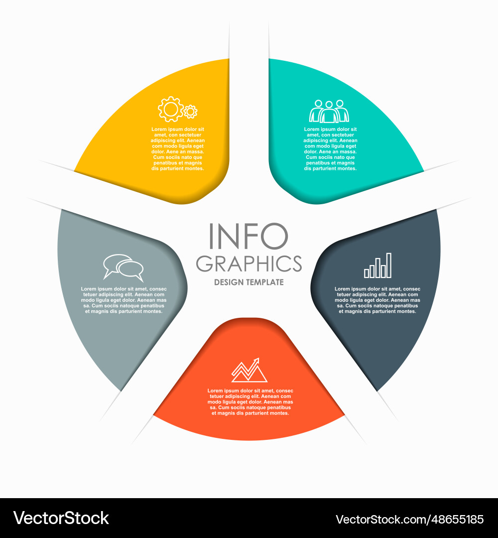 Infographic design template with place Royalty Free Vector