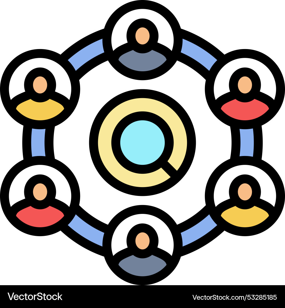 Lead generation business process color icon Vector Image