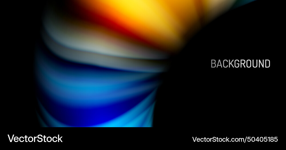 Rainbow color wave lines on black techno Vector Image