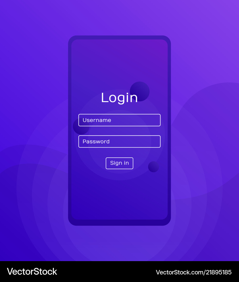 Sign in screen clean mobile ui design concept mo Vector Image