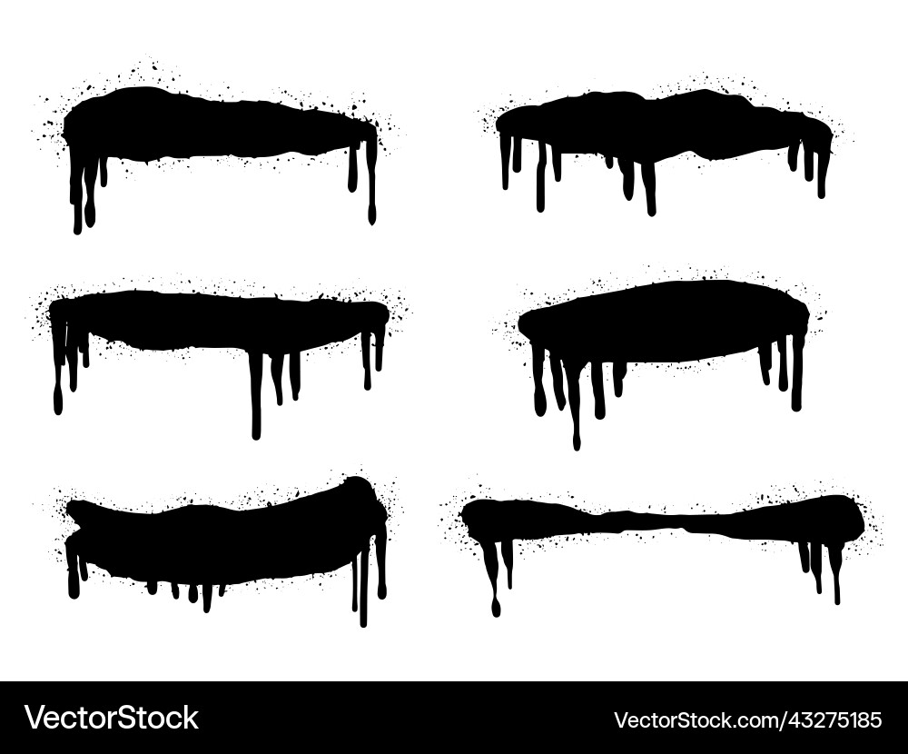 Spray Paint Splatter Collection Royalty Free Vector Image