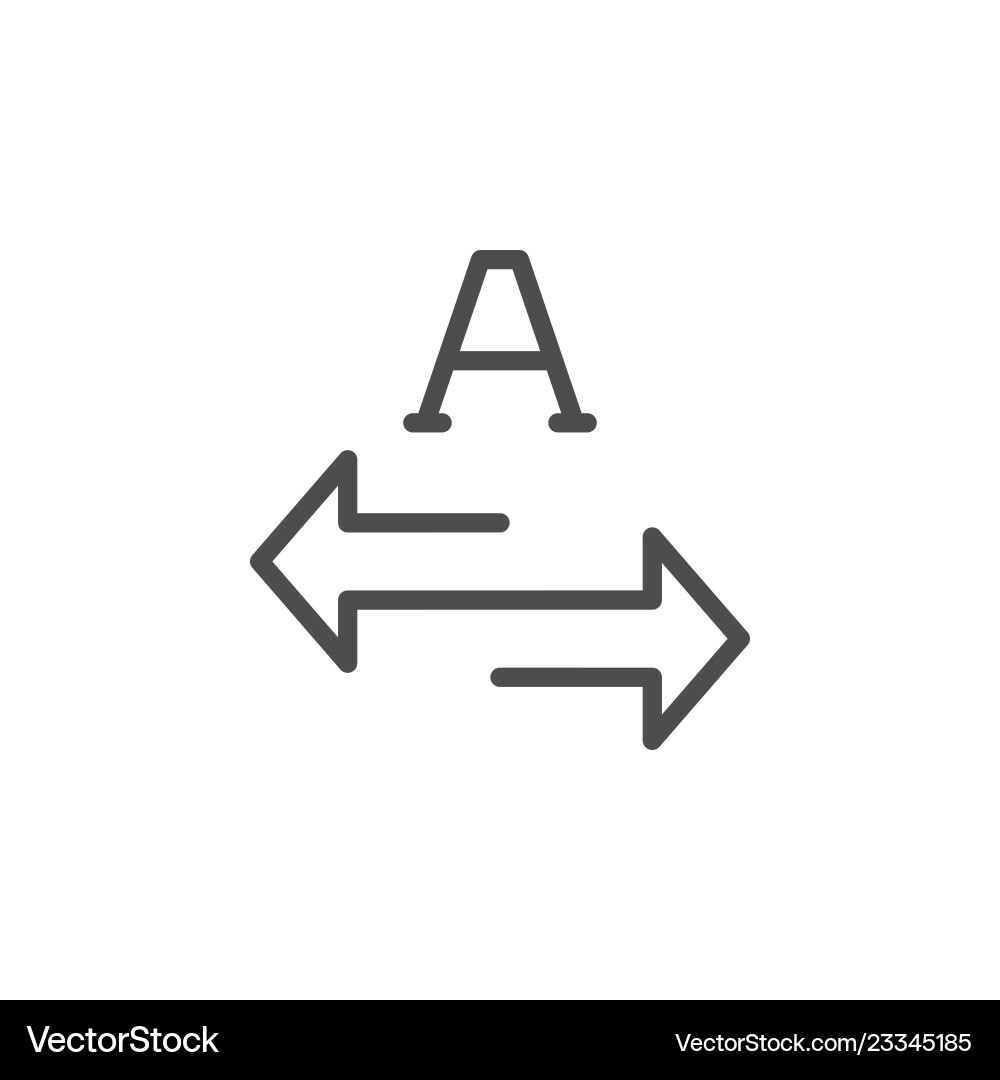 Translation line icon Royalty Free Vector Image