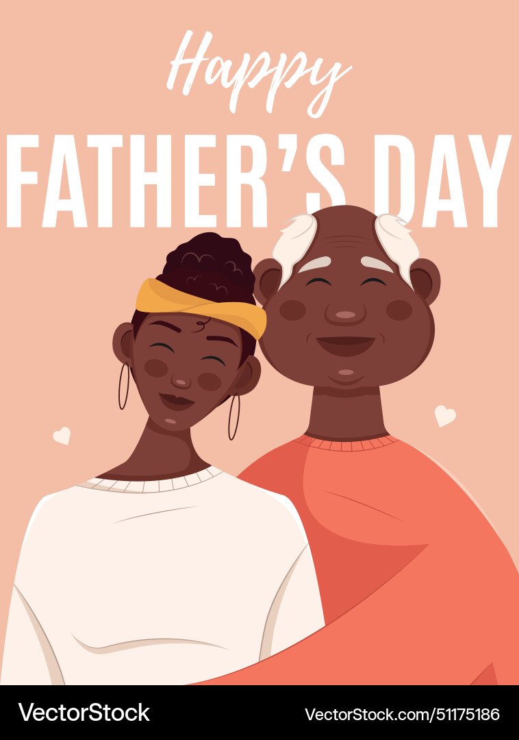 Adult dad hugging his daughter Royalty Free Vector Image