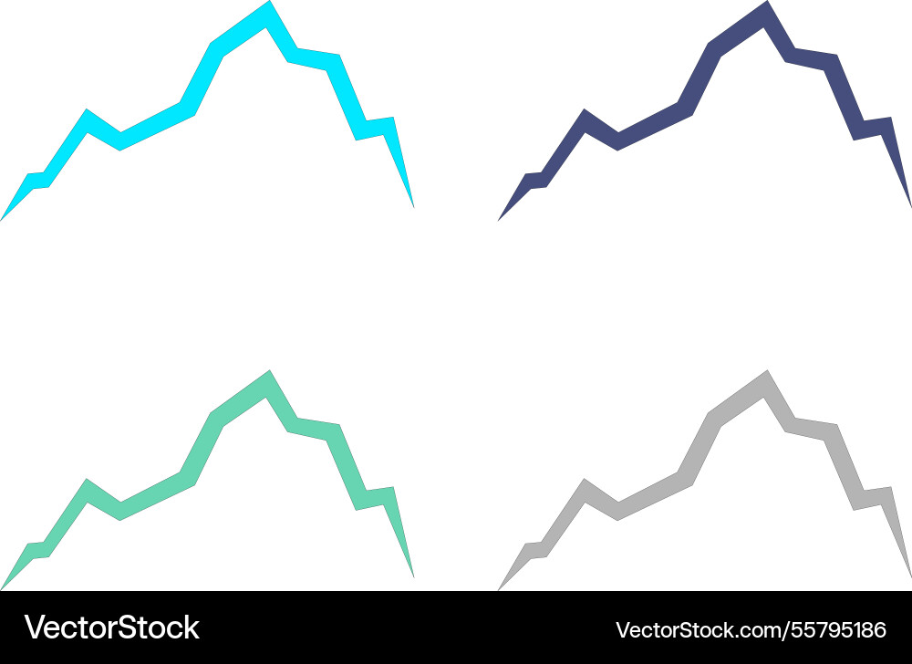 Blue hills sign symbol logo Royalty Free Vector Image