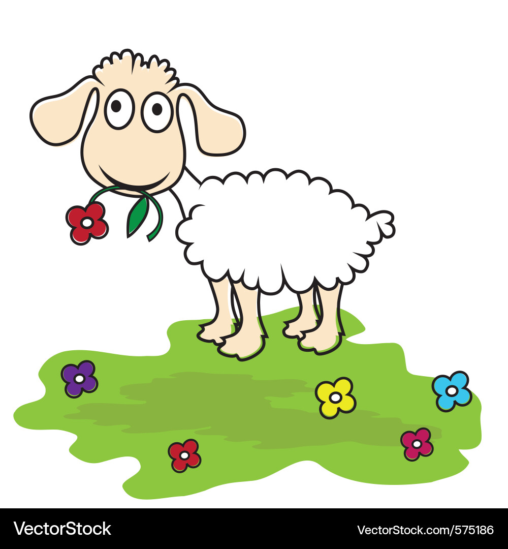 Cartoon lamb Royalty Free Vector Image - VectorStock