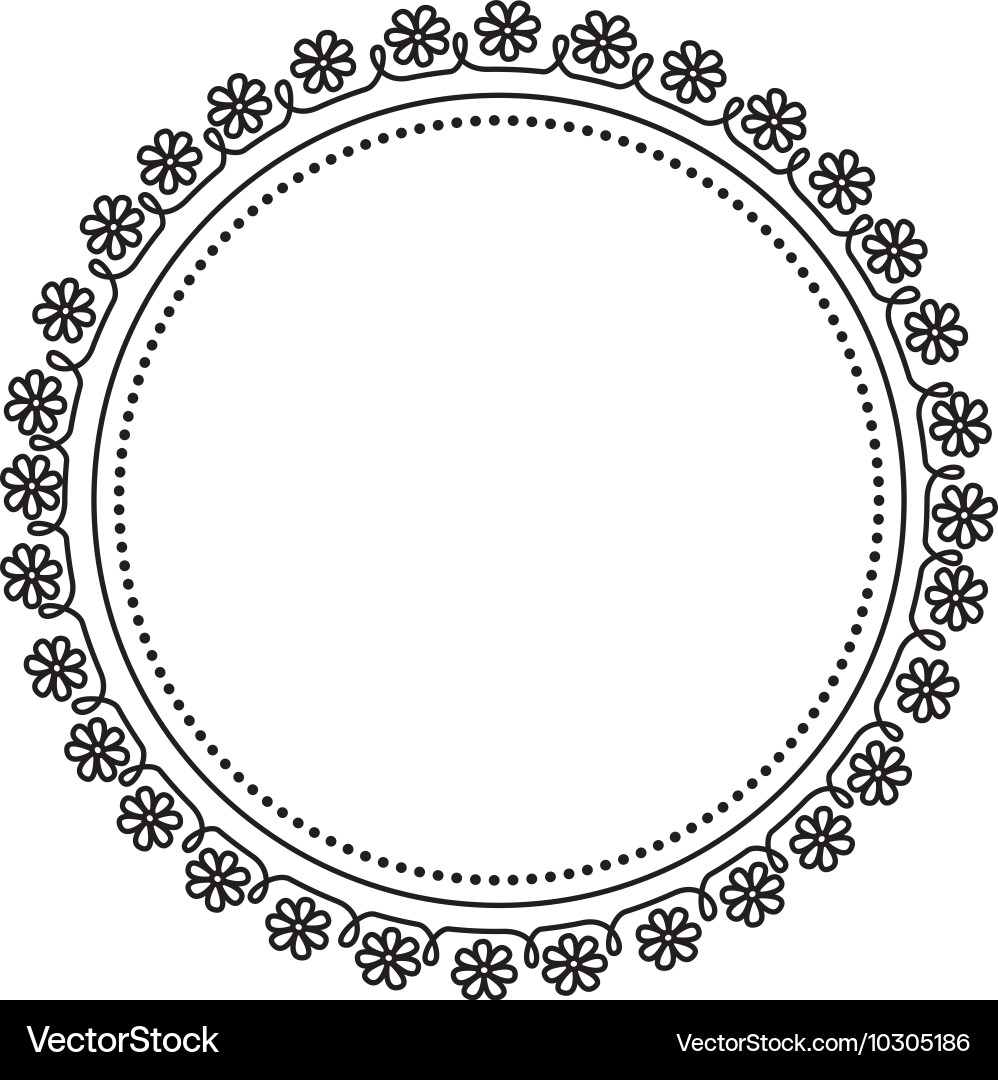 Circle frame elegant isolated icon Royalty Free Vector Image