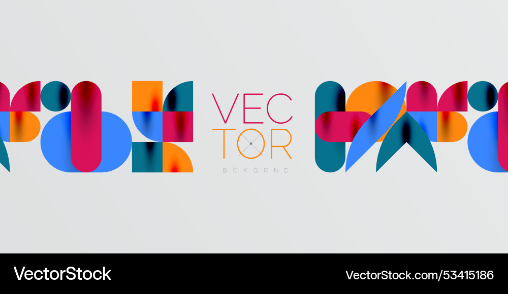 Circles semi squares and round shapes Royalty Free Vector