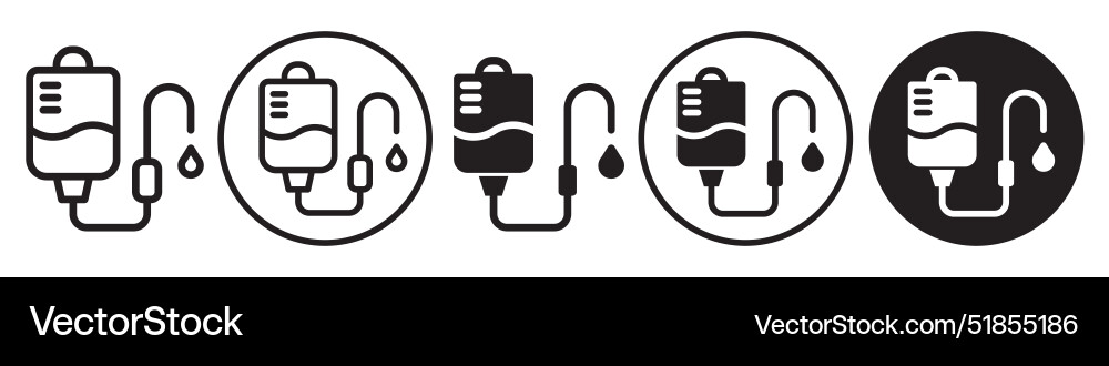 Infusion icon set collection for web Royalty Free Vector