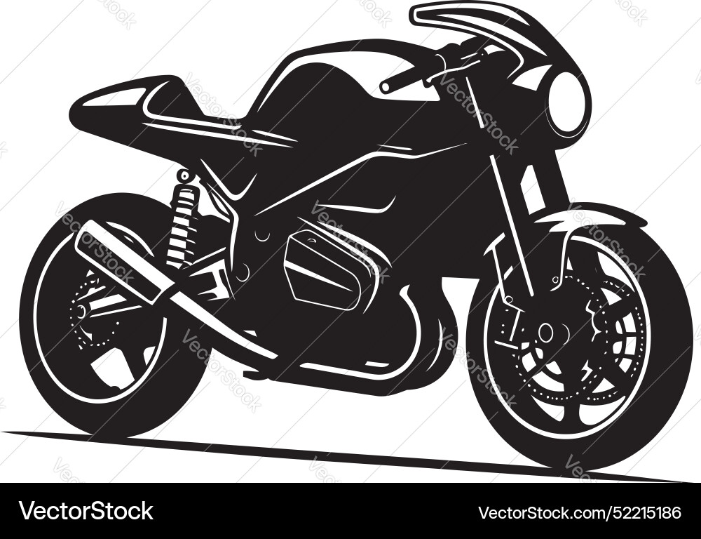 Modern classic black cafe racer iconic identity Vector Image