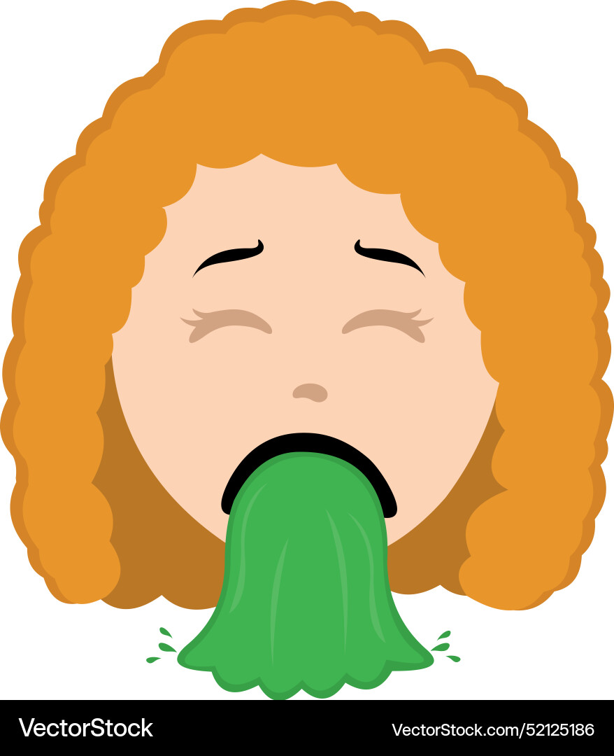 Throwing up girl Royalty Free Vector Image - VectorStock